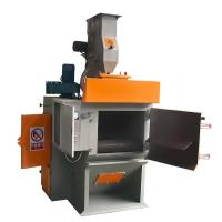China Dustless Steel Vertical Shot Blasting Machine with Rubber Crawler Type Automation for sale