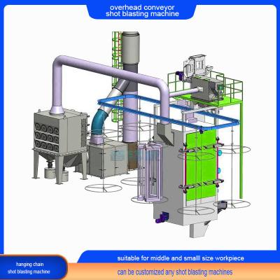 China Electric Overhead Closed Loop Conveyor Shot Blasting Machine for Heavy Duty Cleaning for sale
