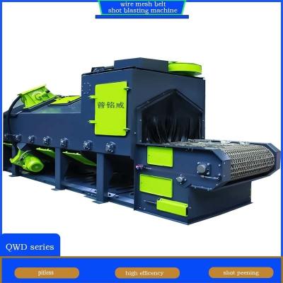 China Perfect Stability Wire Mesh Belt Conveyor Shot Blasting Machine From Pumingwei One for sale