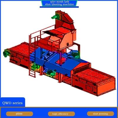 China Automatic Wire Mesh Belt Conveyor Shot Blasting Machine for Deburring and Deflashing for sale