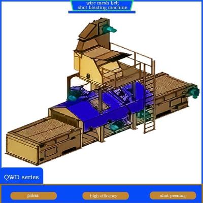China Wire Mesh Belt Conveyor Shot Blasting Machine with Desanding and Decoring Customizable for sale