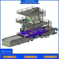 China 4 Blast Wheel Wire Mesh Belt Conveyor Shot Blasting Machine Cleaning Thin Walls Metals for sale