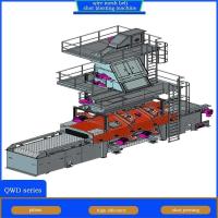 China Wire Mesh Belt Conveyor Shot Blasting Machine for Old Paint Automatic in Yellow and Blue for sale