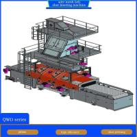 China Yellow and Blue Wire Mesh Belt Shot Blasting Machine for Casting Remains Cleaning for sale