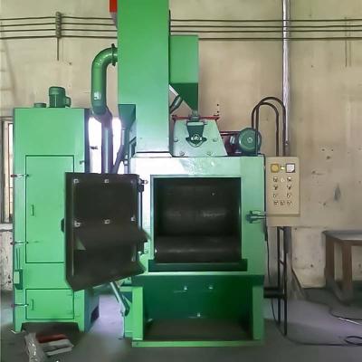 China Q32 Rubber Tumble Belt Shot Blasting Machine for Fittings Cleaning in Yellow and Blue for sale