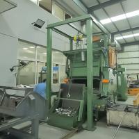 China Q32 Rubber Tumble Belt Shot Blasting Machine for Fittings Cleaning in Yellow and Blue for sale
