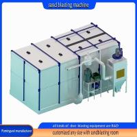 China Dry Sandblaster for Large Products Various Color Different Materials Sandblasting Booth for sale