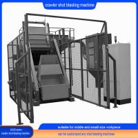 China Rubber Belt Tumble Shot Blasting Machine for Gentle Tumbling Action in Yellow and Blue for sale