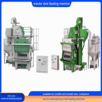 China Rubber Belt Tumble Shot Blasting Machine for Gentle Tumbling Action in Yellow and Blue for sale