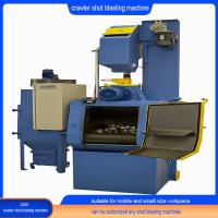 China Rubber Belt Tumble Shot Blasting Machine for Gentle Tumbling Action in Yellow and Blue for sale