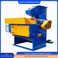 China Rubber Belt Tumble Shot Blasting Machine for Gentle Tumbling Action in Yellow and Blue for sale