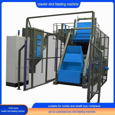 China Low Profile Cabinet Electric Fuel Q32 Series Rubber Tumble Belt Shot Blasting Machine for sale