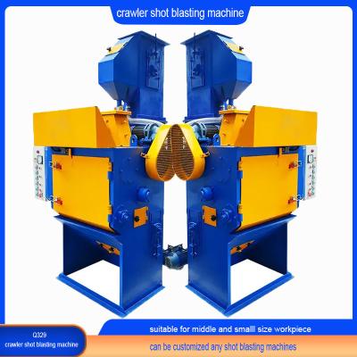 China Yellow and Blue Abrasive Rubber Crawler Shot Blasting Machine for Heat Treatment Parts for sale