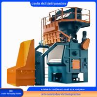 China Yellow and Blue Abrasive Rubber Crawler Shot Blasting Machine for Heat Treatment Parts for sale