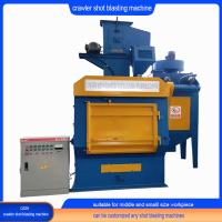 China Yellow and Blue Abrasive Rubber Crawler Shot Blasting Machine for Heat Treatment Parts for sale