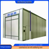 China Custom Artificial Control Sandblasting Room for Removing Mill Scale and Shot Blasting for sale
