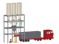 China SS316L 20ft Bulk Truck Loading System With Screw Conveyor for sale