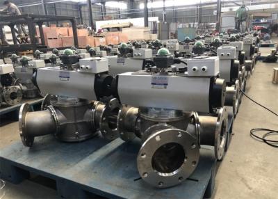 China Chemical  Industry 120° SS304 3 Way Diverter Ball Valve for sale