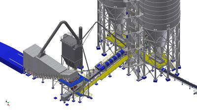 China 40GP Container SS316L Grain Bulk Truck Unloading System for sale