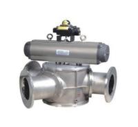 China DN40  3 way diverter valve material flow direction special seal structure for sale