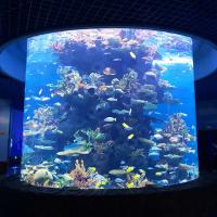 China Custom Acrylic Aquarium Panels 40-150mm Thick with 70% Light Transmittance for Large Fish Tanks and Swimming Pools for sale