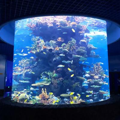 China Custom Acrylic Aquarium Panels 40-150mm Thick with 70% Light Transmittance for Large Fish Tanks and Swimming Pools for sale