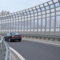 China 5mm Clear Polycarbonate Sound Barrier Fence Sheet 92% Light Transmittance Noise Reduction for sale