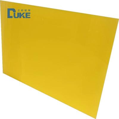 China Custom Size 3mm Thick Glossy Opaque Yellow Cast Acrylic Sheet for Laser Cutting for sale
