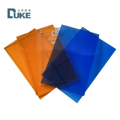 China Transparent Orange Tinted Acrylic Plexiglass Sheet 3mm Cast PMMA for Signage for sale