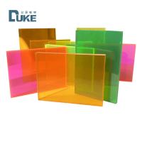 China Cast PMMA Fluorescent Acrylic Panel 1.8-40mm Thickness Advertising Decoration Board for sale
