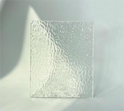 China Clear V-Shaped Striped Acrylic Sheet 6mm 10mm Chemical Resistant Stone Textured Durable PMMA Panel for sale