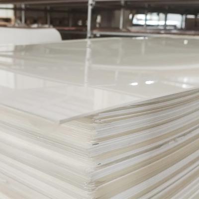 China White Cast Acrylic Sheet PMMA Panel 1.8-40mm Thickness Custom Cut for Bathtub Sanitary Ware for sale