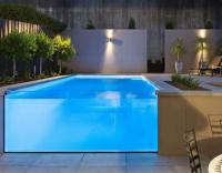 China Custom Clear Acrylic Pool Wall 40-150mm Thick for Infinity Edge Swimming Pool Hotel Villa for sale