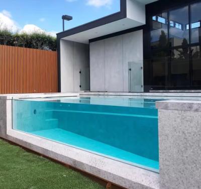 China DUKE 40-150mm Thick Acrylic Wall Panels for Infinity Edge Swimming Pools with 15-70% Light Transmittance for sale