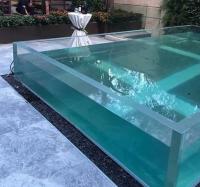 China Custom Clear Acrylic Pool Wall 40-150mm Thick for Infinity Edge Swimming Pool Hotel Villa for sale