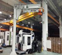 China Box Girder Type Pillar Mounted Jib Crane , Reliable 500kg Swing Arm Jib Crane for sale