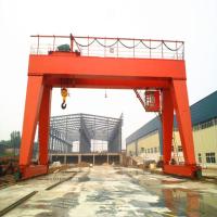 China Multifunctional Grab Bucket Outdoor Gantry Crane 50T Double Beam Smooth Starting Stopping for sale