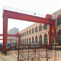 China Multifunctional Grab Bucket Outdoor Gantry Crane 50T Double Beam Smooth Starting Stopping for sale