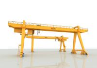 China Load Rail Wheel Double Girder Gantry Crane Lifting Stone Blocks 50 Ton 380V 50Hz for sale