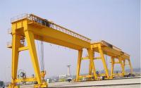 China Load Rail Wheel Double Girder Gantry Crane Lifting Stone Blocks 50 Ton 380V 50Hz for sale
