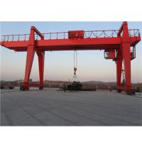 China Load Rail Wheel Double Girder Gantry Crane Lifting Stone Blocks 50 Ton 380V 50Hz for sale