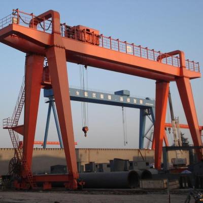 China Outdoor Industrial Gantry Crane Marble Loading Double Girder Rail Mounted for sale