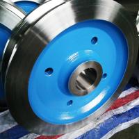 China High Duty Crane Trolley Wheels , Crane Steel Forged Wheels For Construction for sale