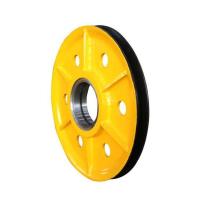 China Forging Crane Trolley Wheels Container Cast Steel Block Drum Pulley Sheave for sale