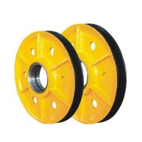 China Custom Size Port Crane Trolley Wheels , Bridge Crane Wheels On End Beam for sale