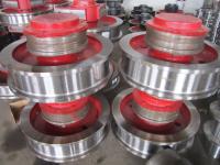 China Carbon Steel Overhead Crane Wheels High Hardness Good Wear Resistance for sale