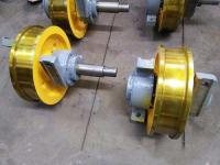 China Customized Crane Trolley Wheels , Double Flange Steel Cast Crane Rail Wheels for sale