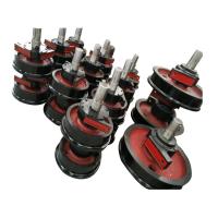 China Forging Crane Trolley Wheels Container Cast Steel Block Drum Pulley Sheave for sale
