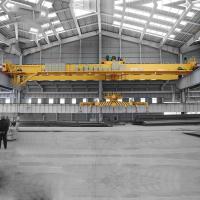 China 40 Ton Double Girder Overhead Crane , Compact Electromagnetic Overhead Crane for sale