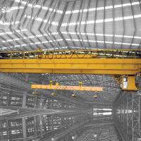 China Heavy Duty Double Girder Overhead Crane , Electromagnetic Overhead Crane Compact for sale